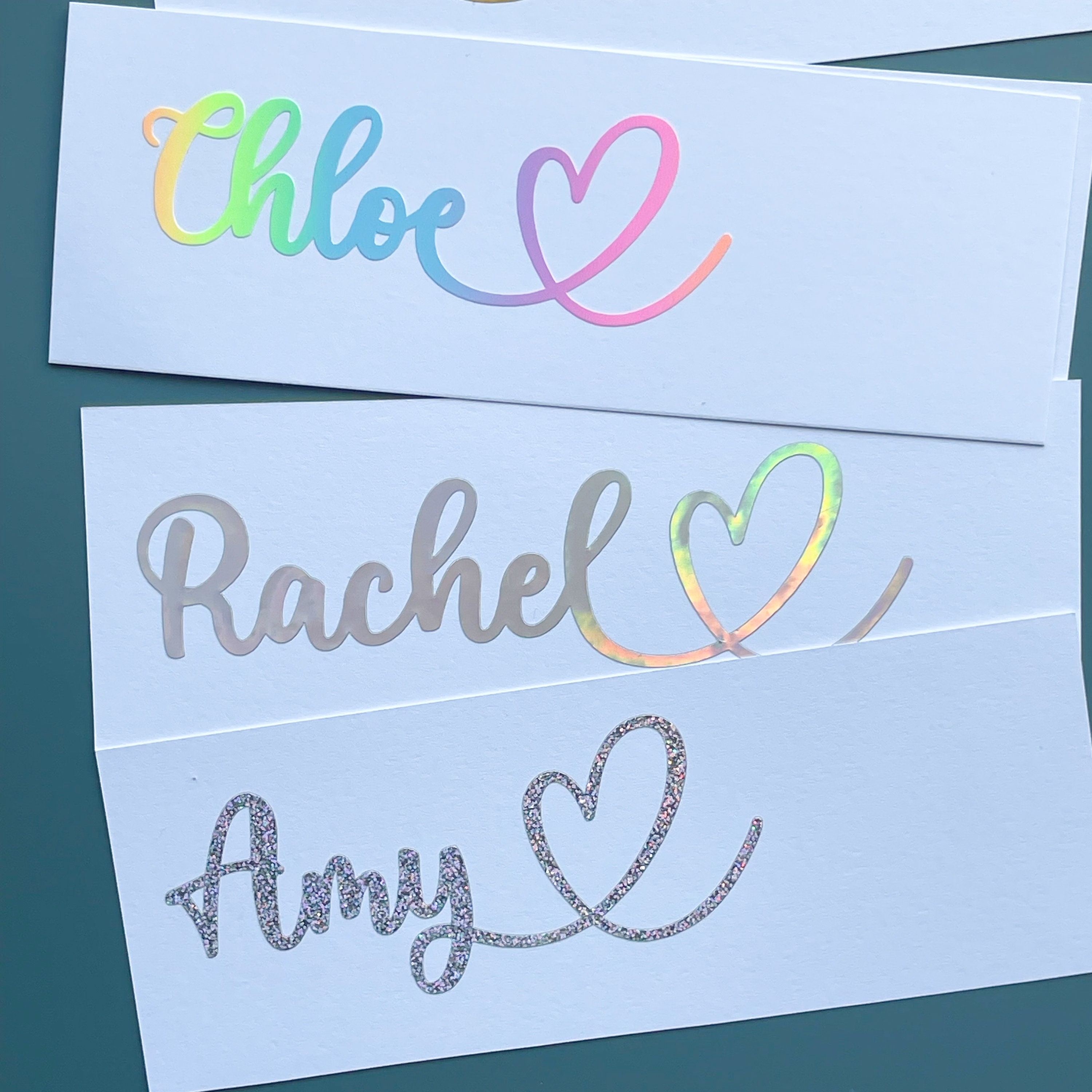 1,3,5,10 Personalised Name Sticker Decal Word Label Vinyl Decal Glass ...