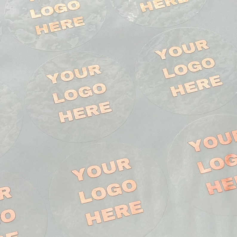 Customised Logo Stickers Personalised Foil Logo Stickers Label Sheets ...