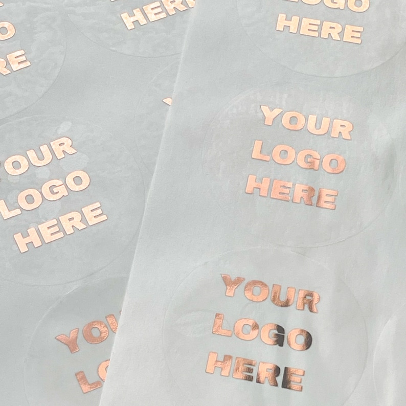 Customised Logo Stickers Personalised Foil Logo Stickers Label Sheets ...