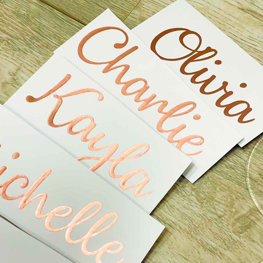 1,3,5,10 Personalised Name Sticker Decal Word Label Vinyl Decal Glass ...