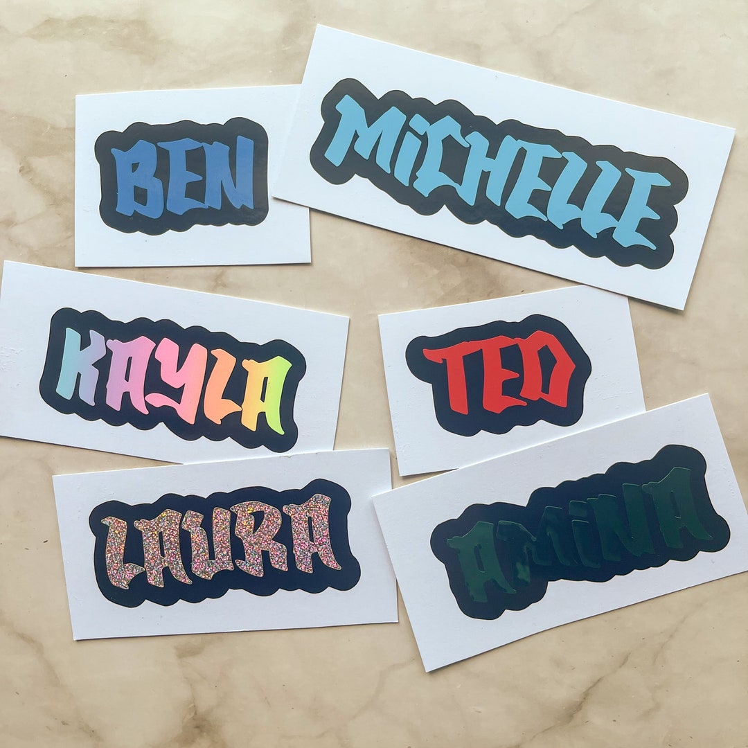 Personalized Vinyl Name Layered Sticker | Custom Name Decal | Hen Party ...