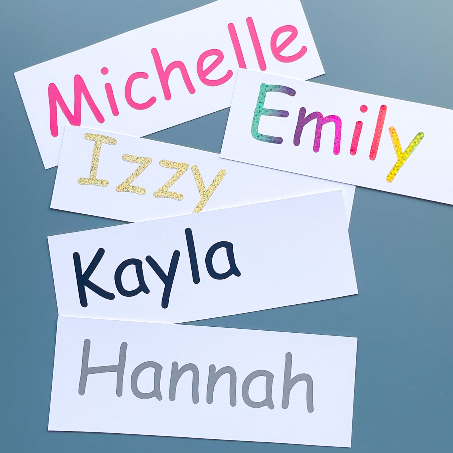 1,3,5,10 Personalised Name Sticker Decal Word Label Vinyl Decal Glass ...