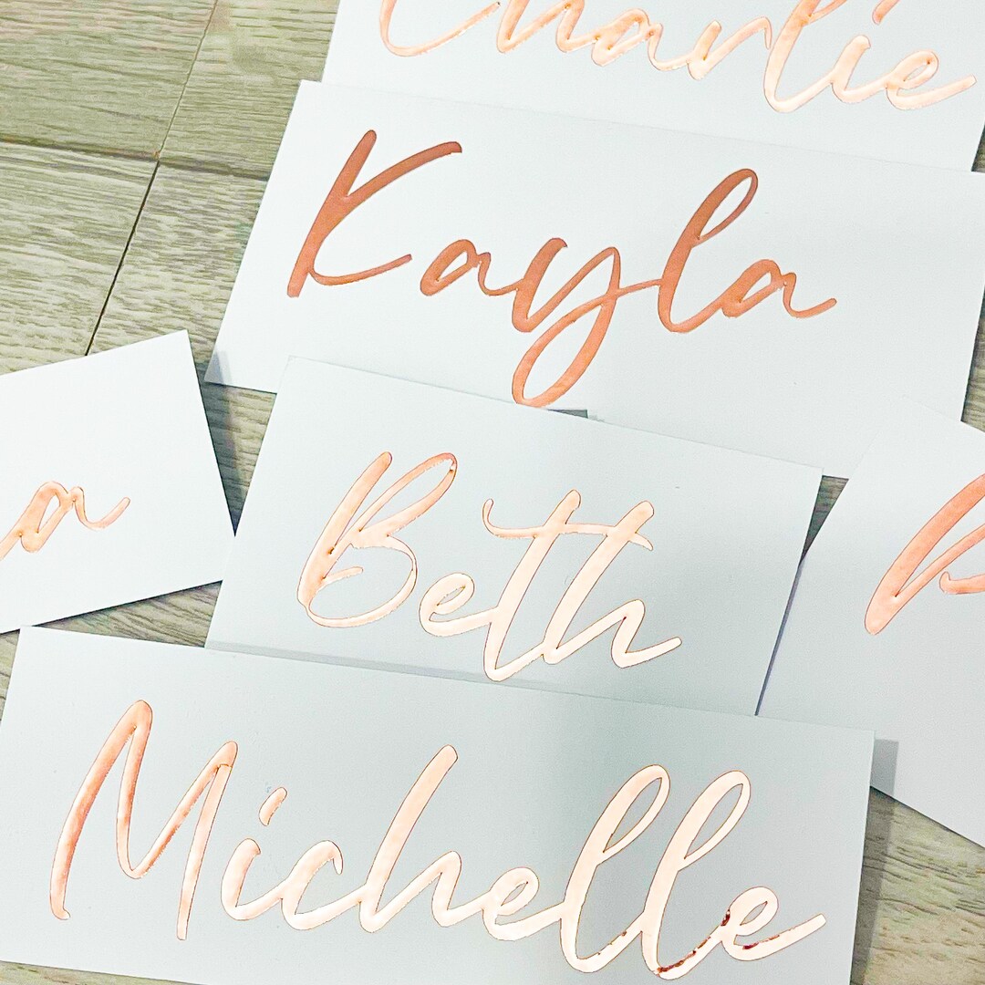 1,3,5,10 Personalised Name Sticker Decal Word Label Vinyl Decal Glass ...