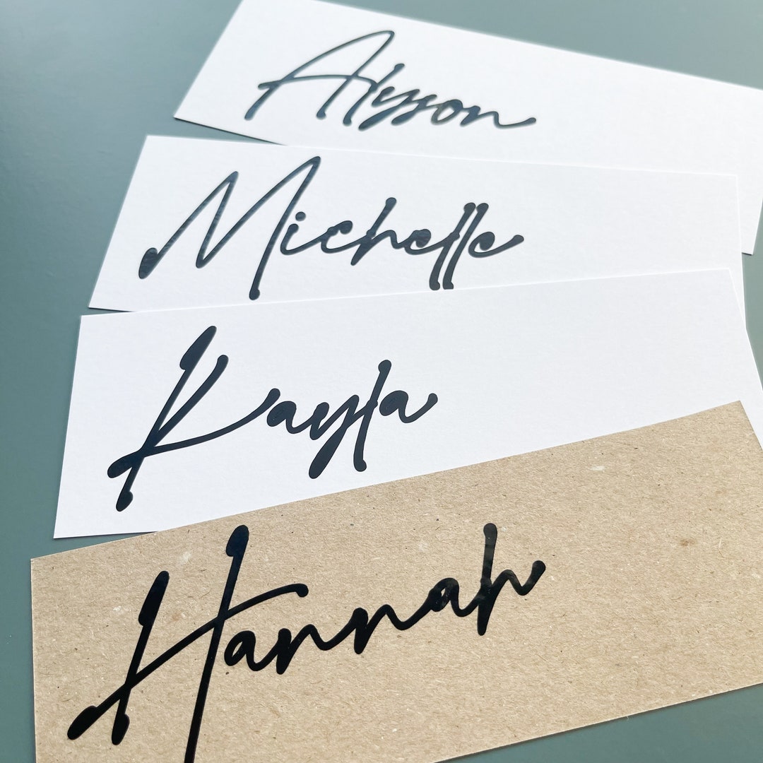 1,3,5,10 Personalised Name Sticker Decal Word Label Vinyl Decal Glass ...