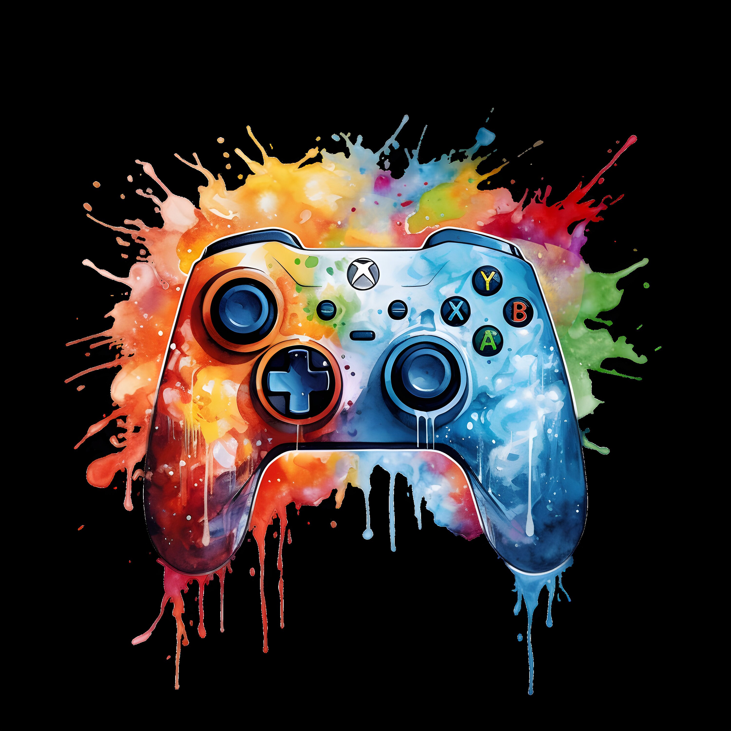 Gaming Controllers Decor, Five-piece Game Art Set, Console Game Pad ...