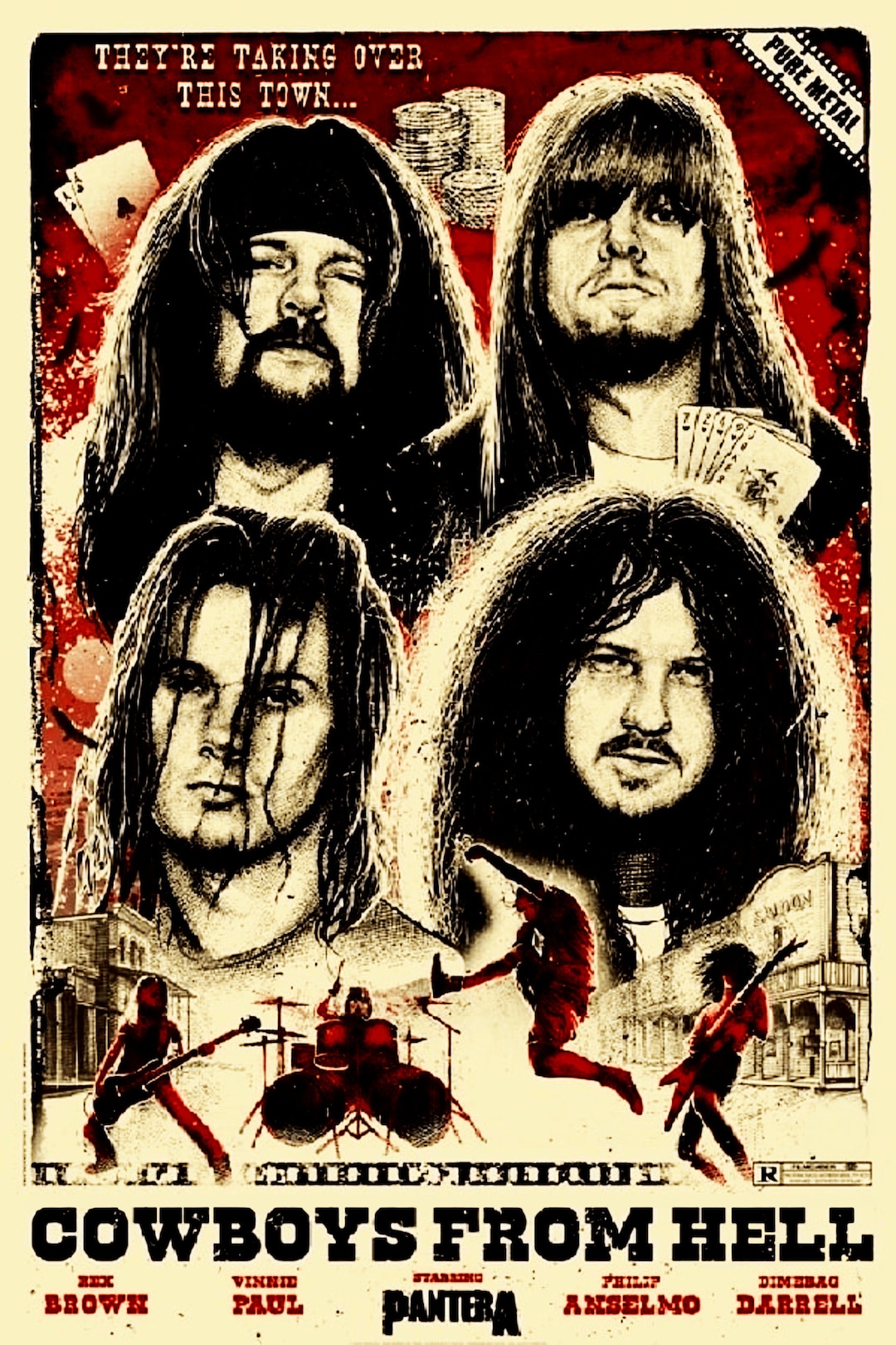 Pantera Band Poster, Heavy Metal Wall Art, Music Memorabilia, Rock Decor, Gift for Metalheads - Etsy