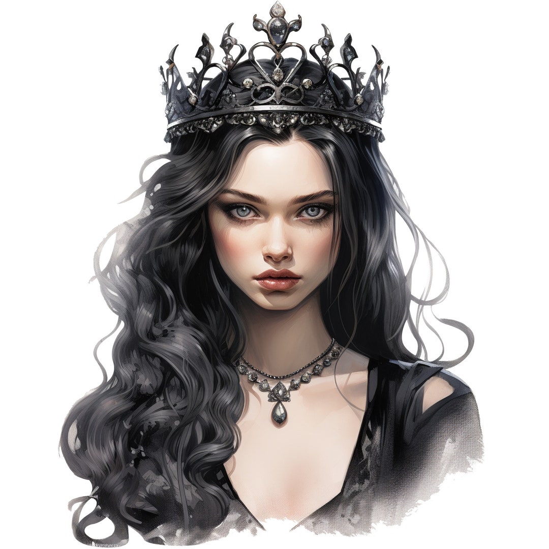 Gothic Princess, Set of 5 Royal Fairytale Illustrations, Storybook ...