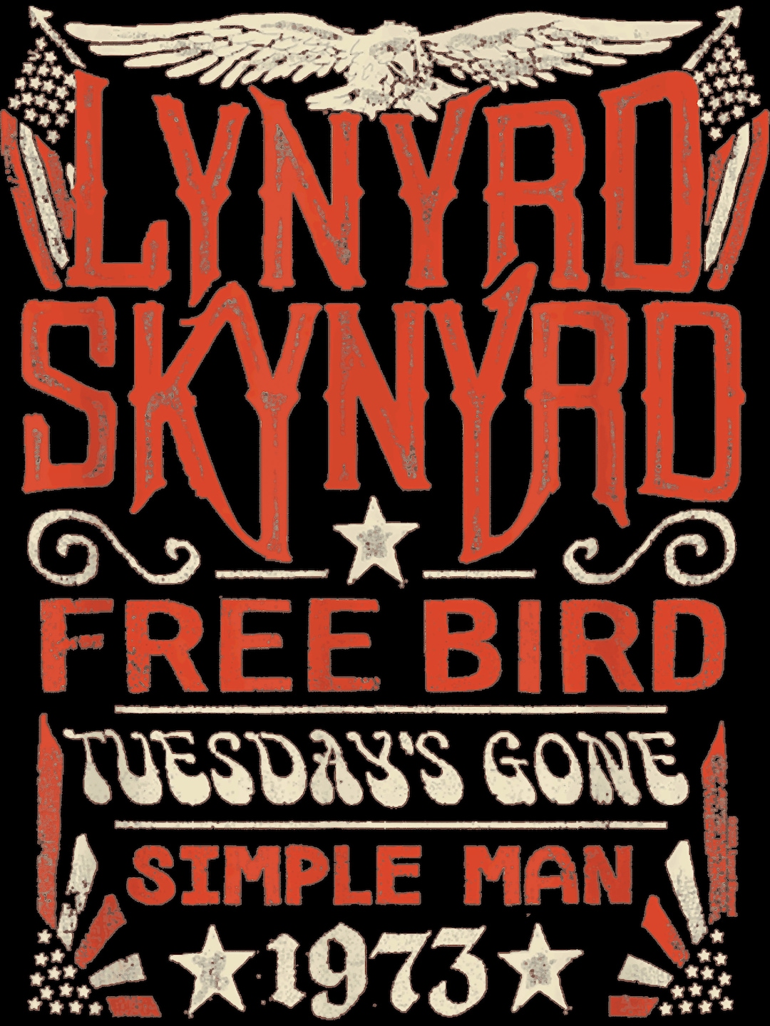 Lynyrd Skynyrd Free Bird Poster Digital Print, No Background, Vintage ...
