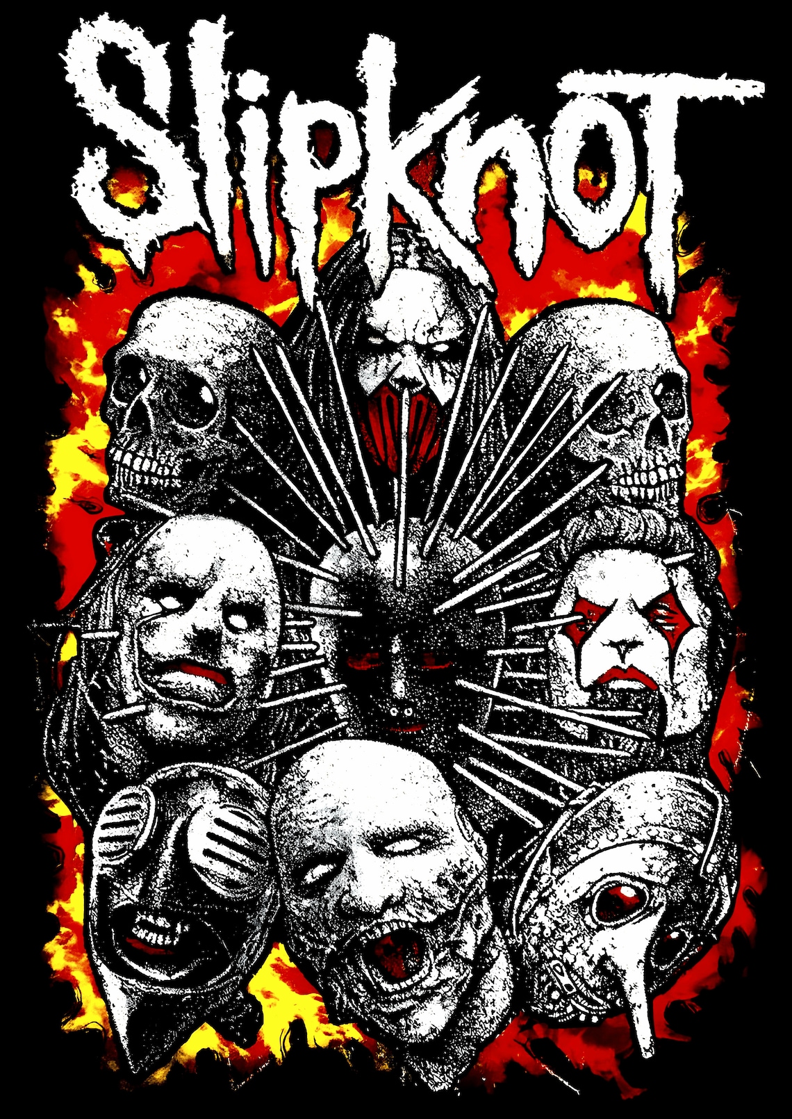 Slipknot Digital Poster, Heavy Metal , Alternative Music Gift, Rock ...