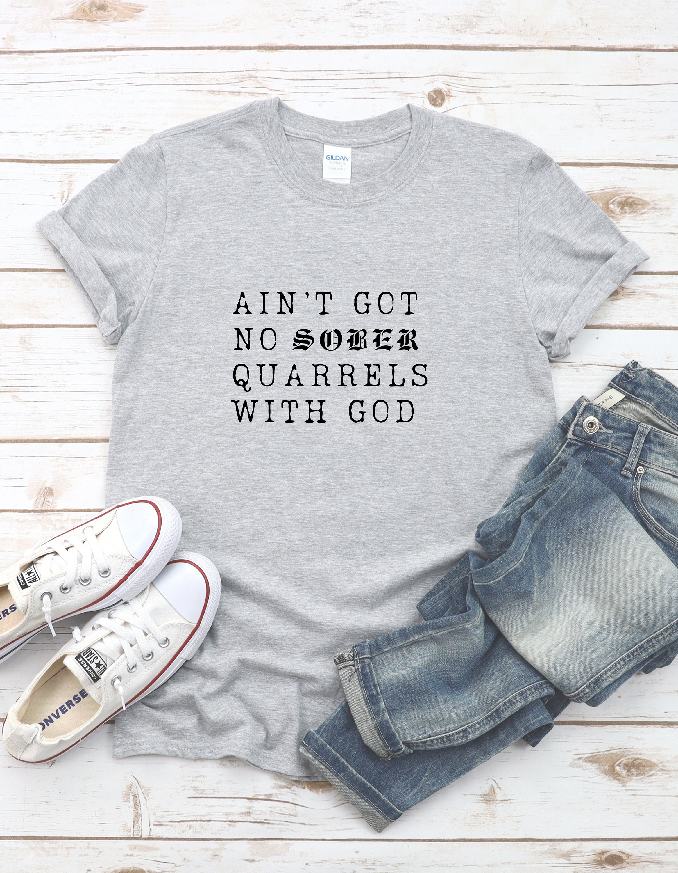 Sublime Sobriety, No Quarrels With God, Recovery Shirt, Sober, Mental ...