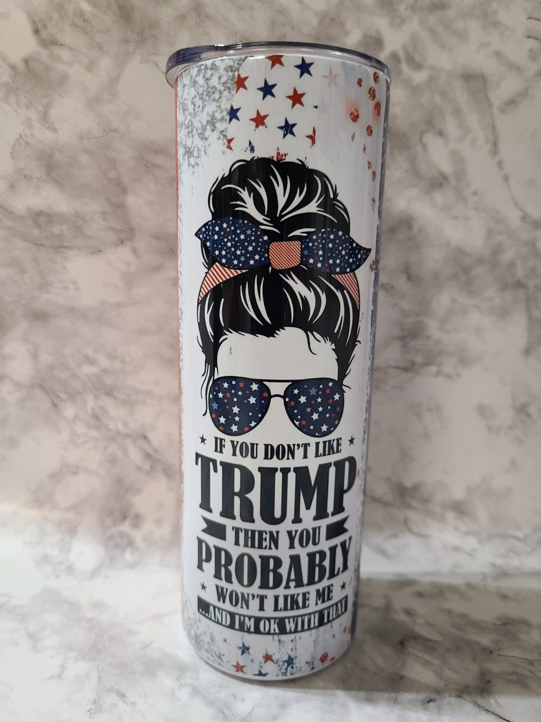 Trump 2024, MAGA, Tumbler Skinny 20oz With Lid and Straw, Gift for Her ...