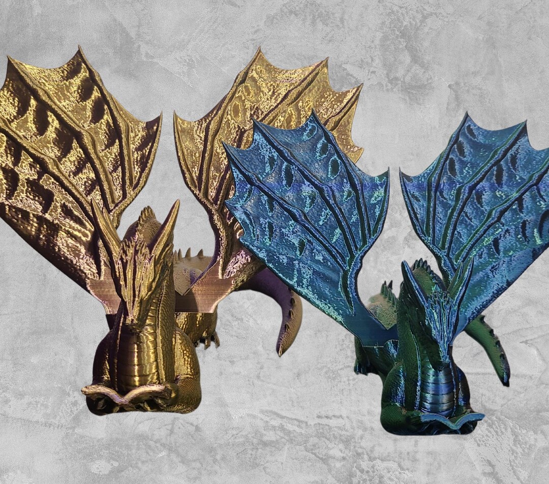 Book Wyrm Dragon Display Color Changing, Print 3D, Home Decor, Gift for ...