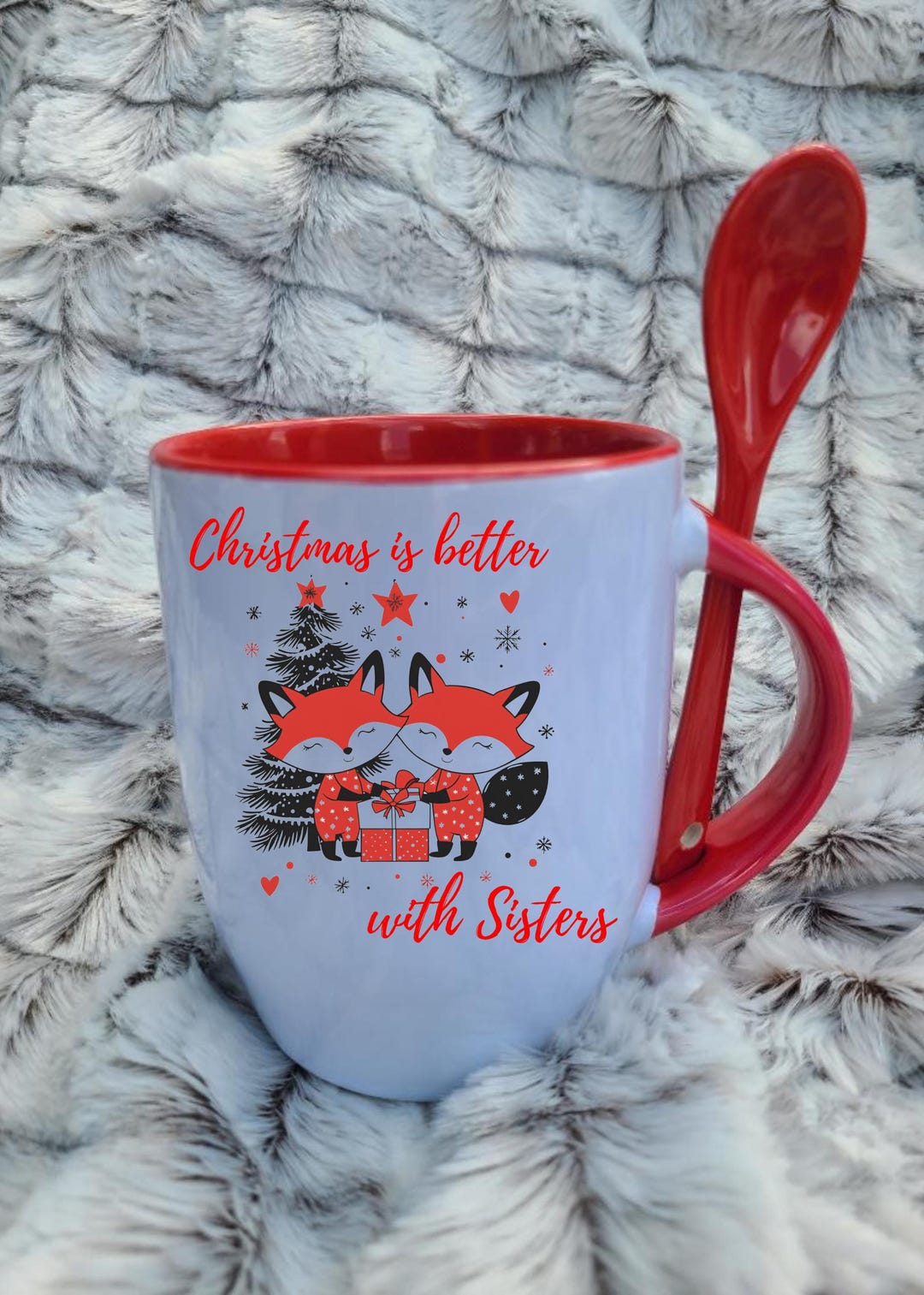 Christmas Sister Mug With Spoon. Gift for Sisters. Gift Trend Idea ...