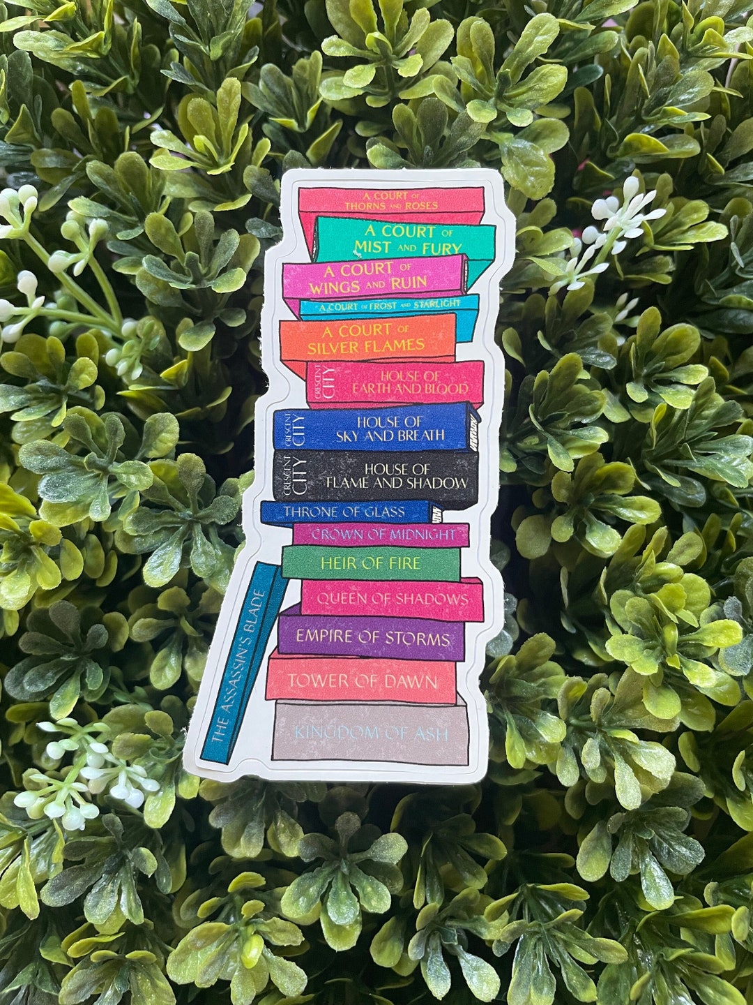 SJM Universe Book Stack Vinyl Sticker, Water Bottle Laptop Kindle Decal ...