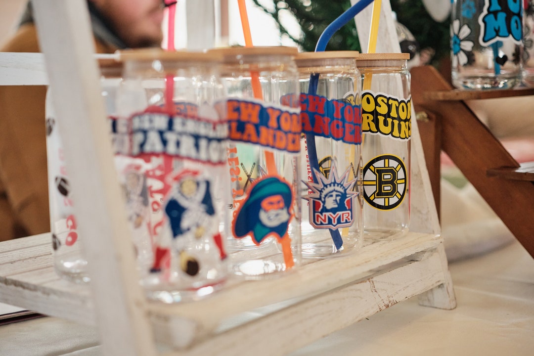 Sports Team, Hockey, Football, Baseball, Glass Tumbler Cup 20 Oz, Sport ...