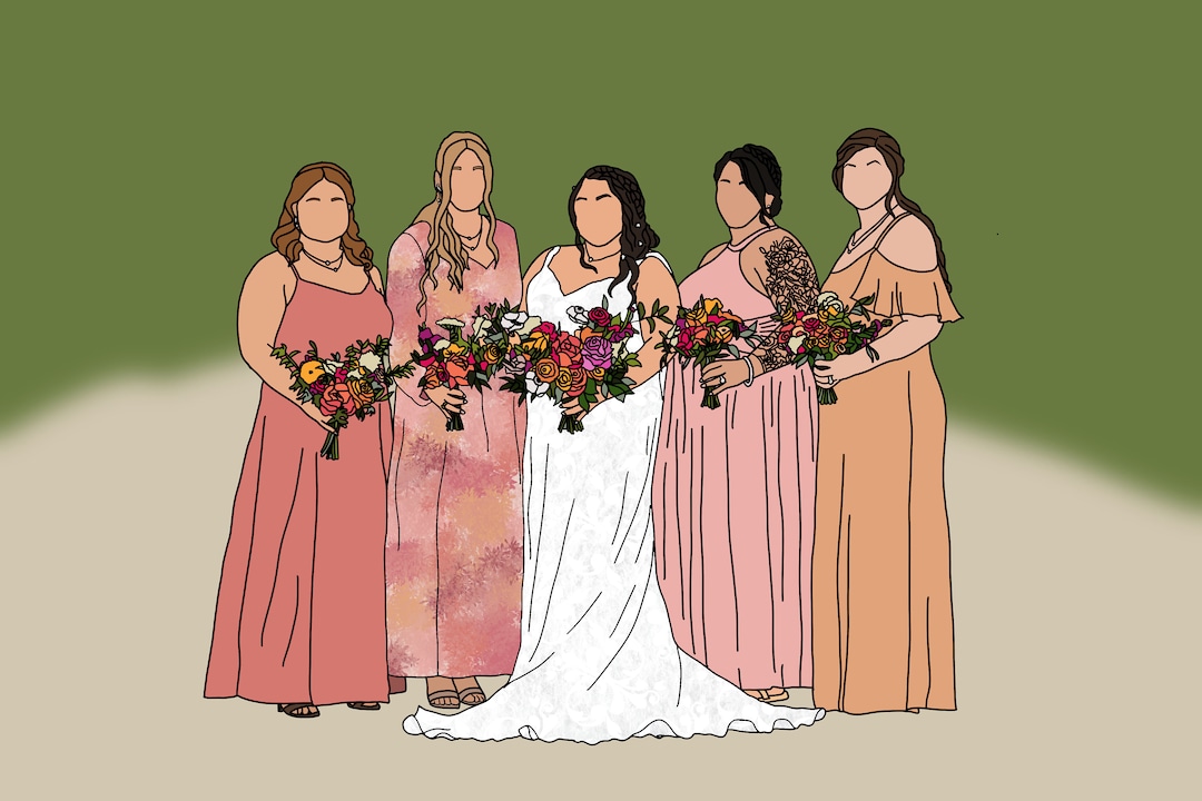 Digital Faceless Minimalist Portrait, Unique Gift Ideas, Minimal Art ...