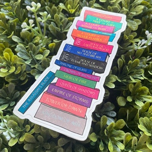 SJM Universe Book Stack Vinyl Sticker, Water Bottle Laptop Kindle Decal ...