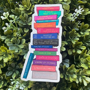 SJM Universe Book Stack Vinyl Sticker, Water Bottle Laptop Kindle Decal ...