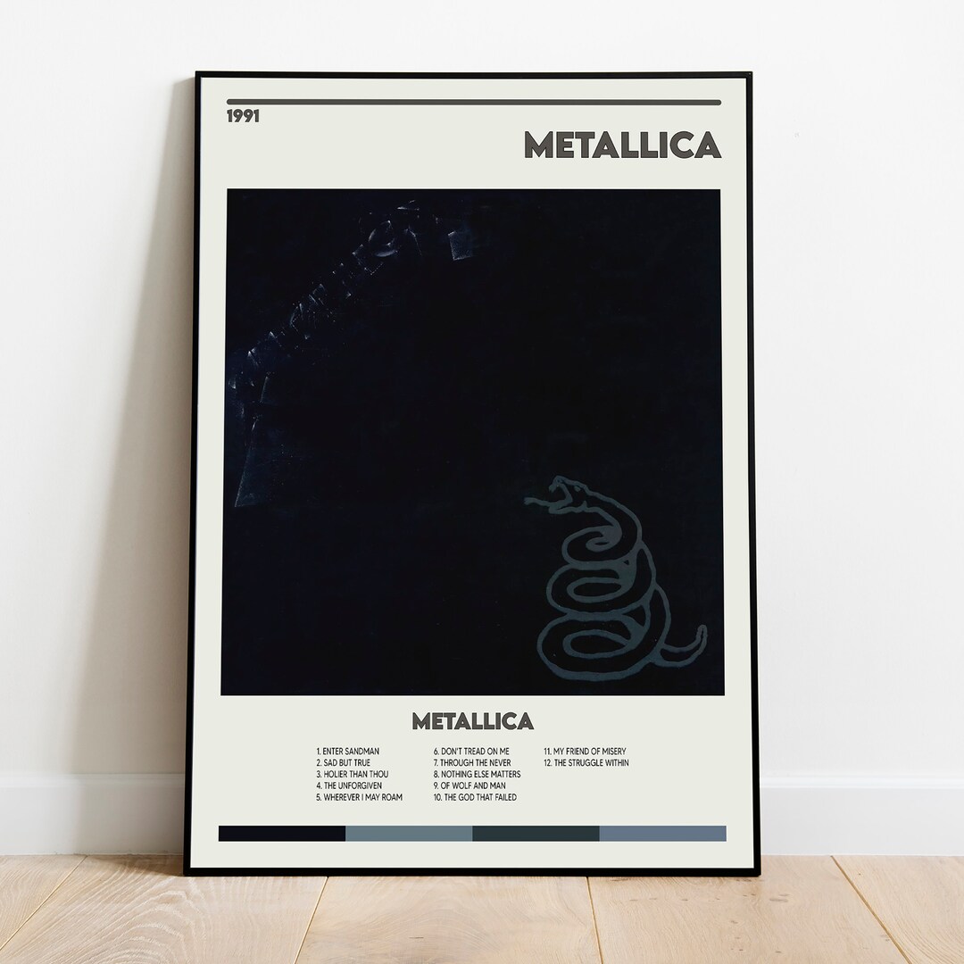 Metallica Metallica Retro Music Album Poster Print Digital - Etsy