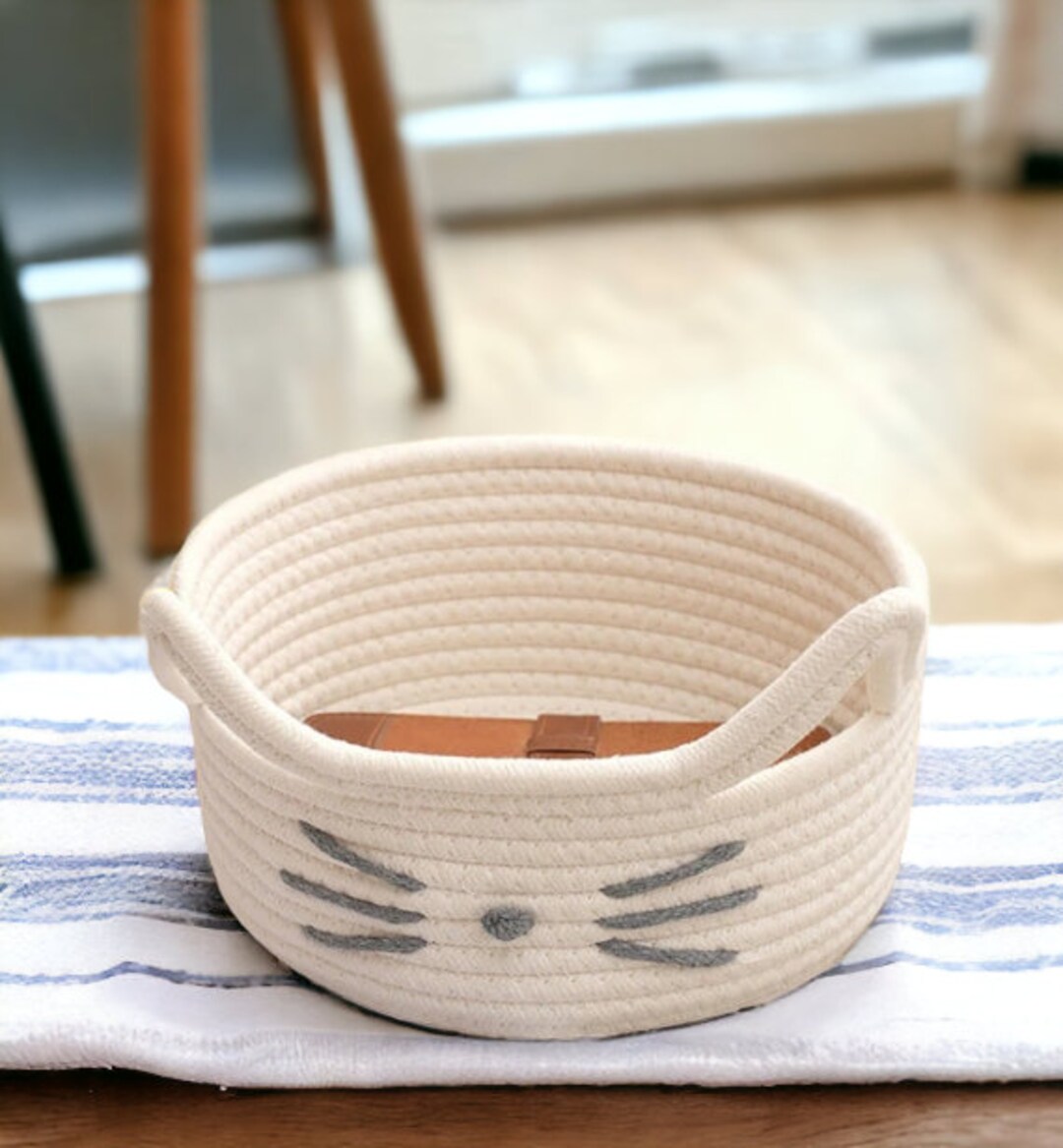 Small Whisker Design Rope Basket Handwoven Chic Home - Etsy