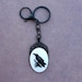 Large Crow Victorian Cameo Keychain - Handmade Retro Holiday Keychain ...