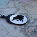 Large Crow Victorian Cameo Keychain - Handmade Retro Holiday Keychain ...