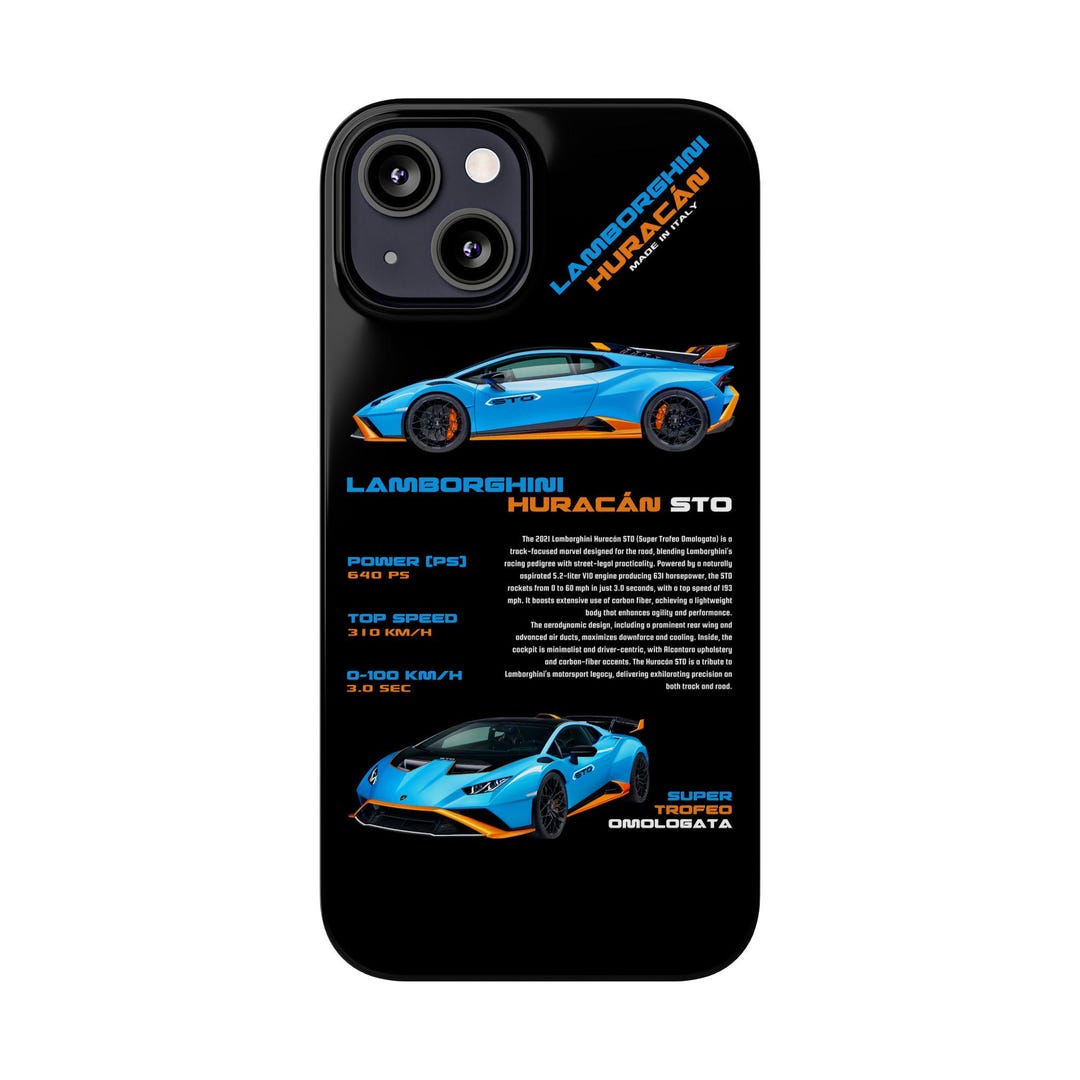 Lamborghini Huracan STO Phone Case, Exotic Car Phone Cover, Luxury ...
