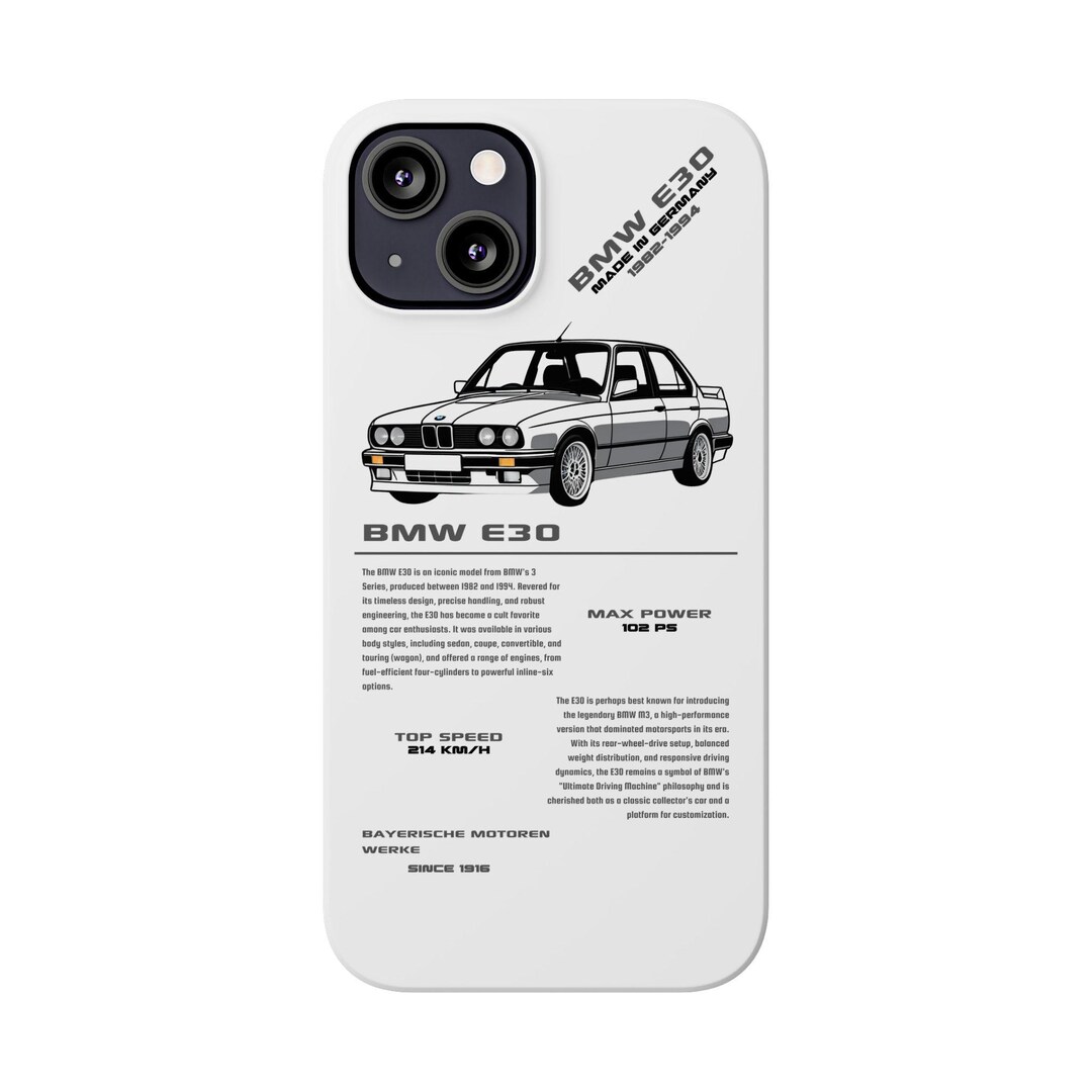 BMW E30 Phone Case for Iphone, Samsung, Google Pixel, Vintage Car Phone ...