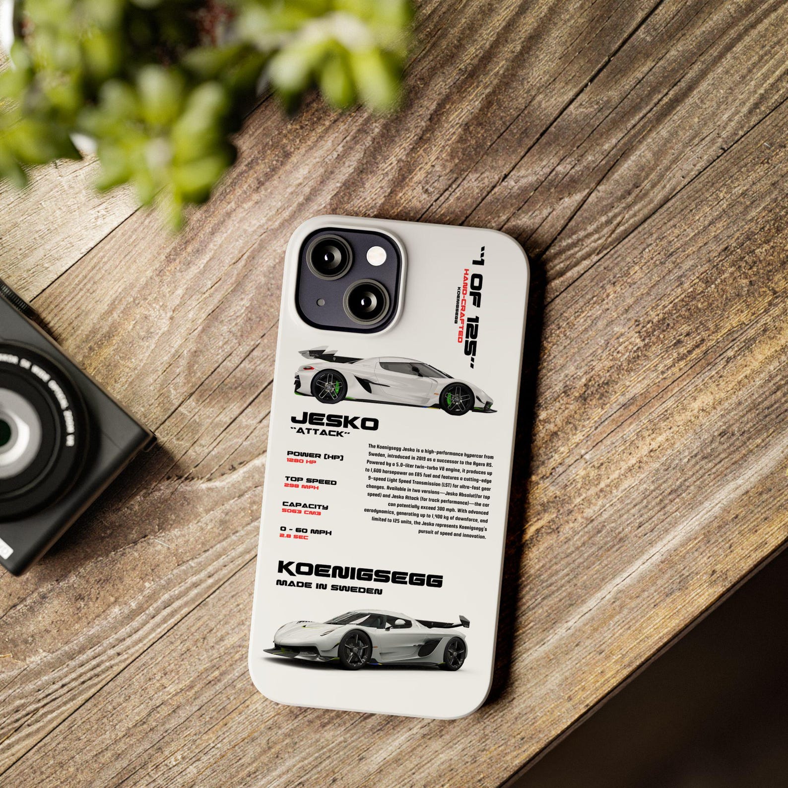Koenigsegg Jesko iPhone Case, Sports Car iPhone Cover, Racing Car Phone ...