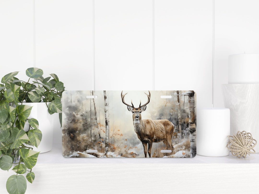 Deer Hunting, License Plate Sublimation Design, PNG License Plate ...
