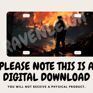 Firefighter License Plate, PNG License Plate, License Plate Sublimation ...