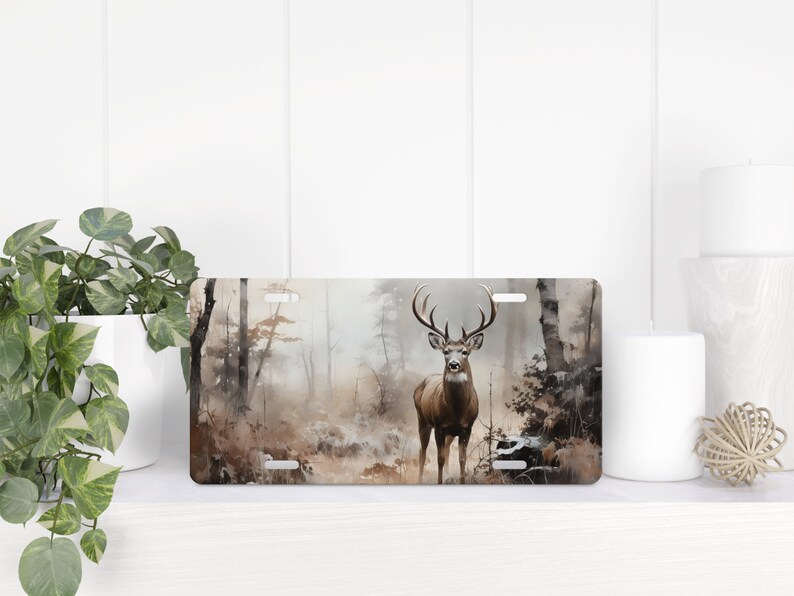Deer Hunting, License Plate Sublimation Design, PNG License Plate ...