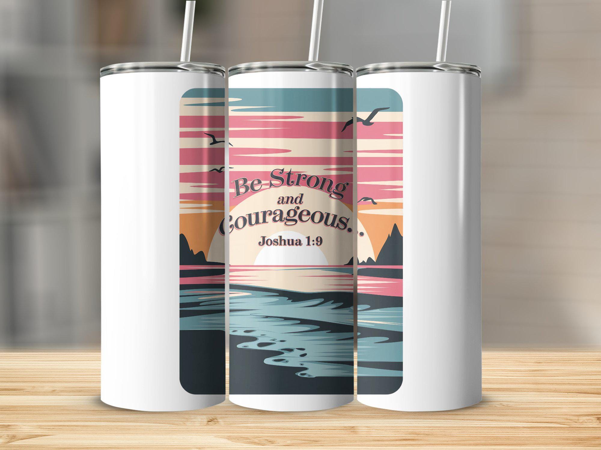 Christian Wall Art Printable, Be Strong and Courageous Joshua 1:9 ...