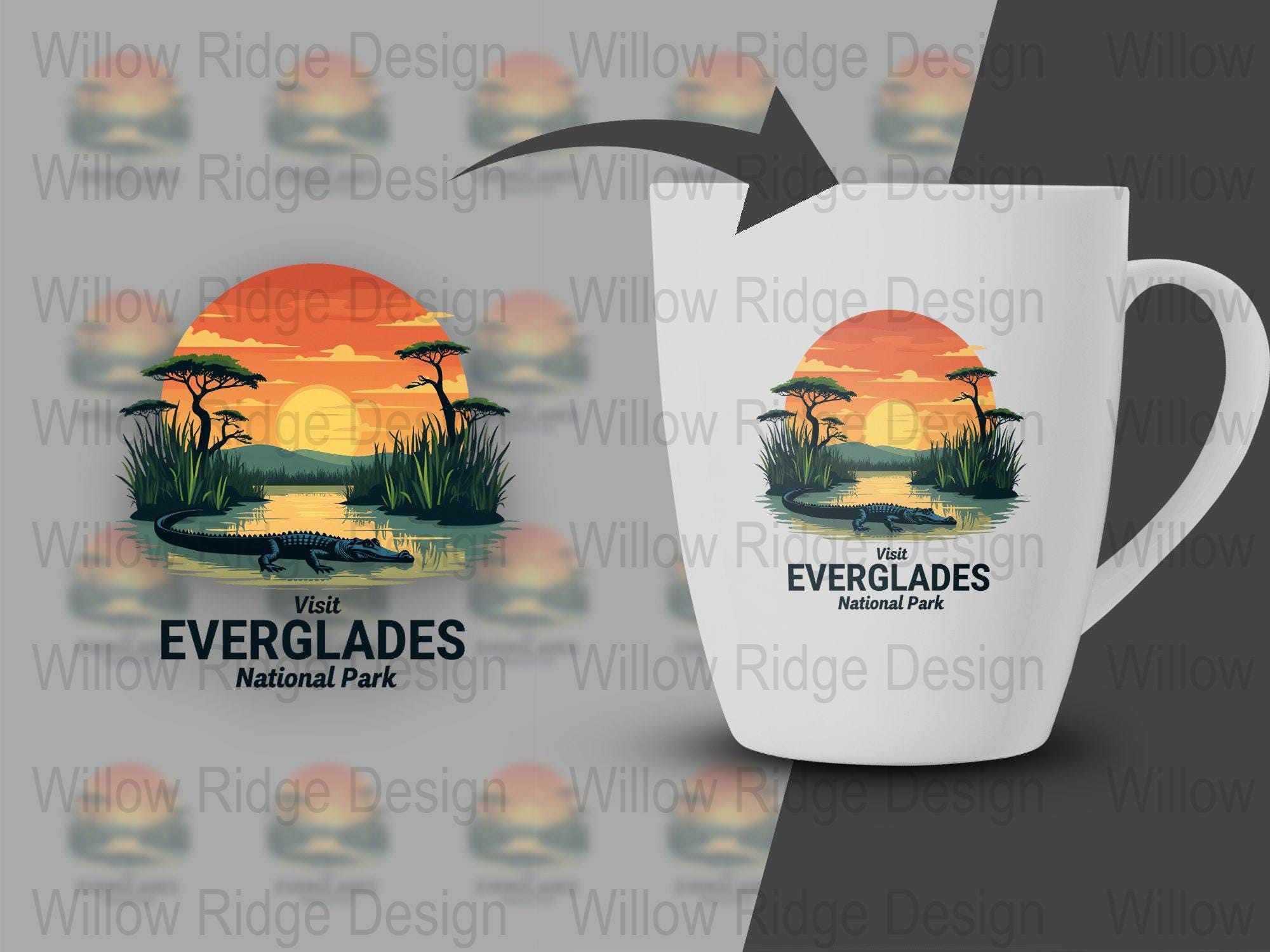 Visit National Parks, Everglades PNG, Digital Download, Scenic Art ...