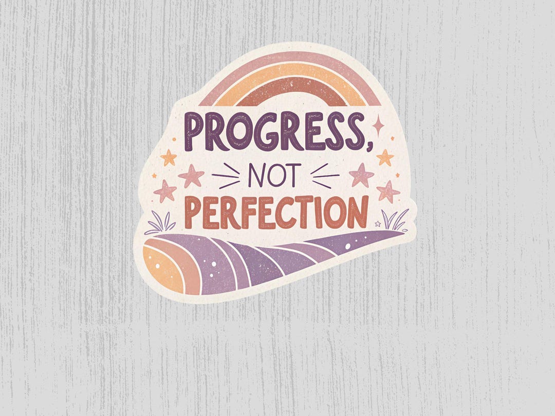 Progress Not Perfection Motivational Quote Digital Download PNG ...