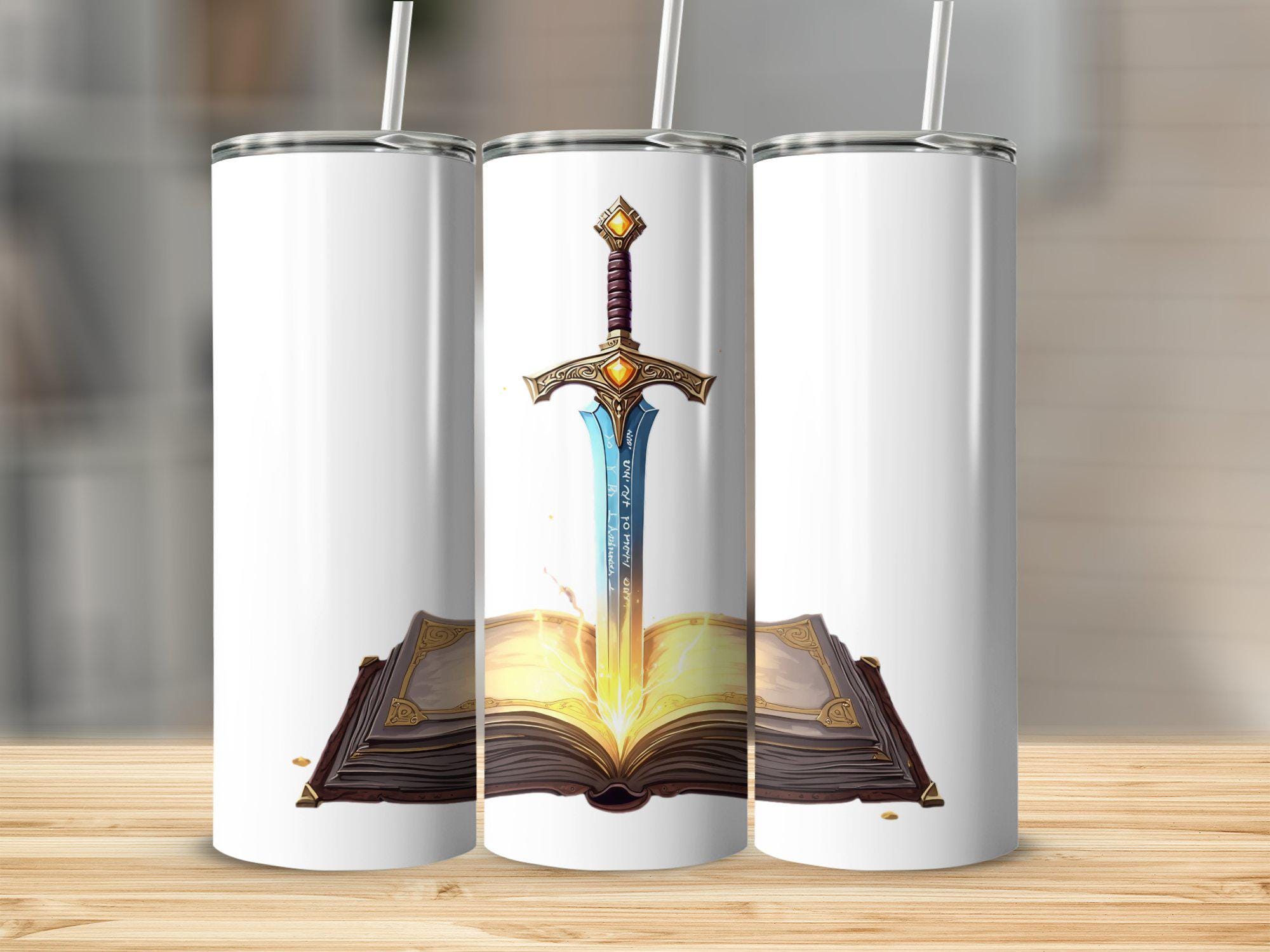 Fantasy Sword With Open Book PNG, Mystical Art Print for Sublimation ...