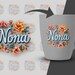 Nona Floral Digital PNG, Flower Name Art, DIY Project, Mother's Day ...