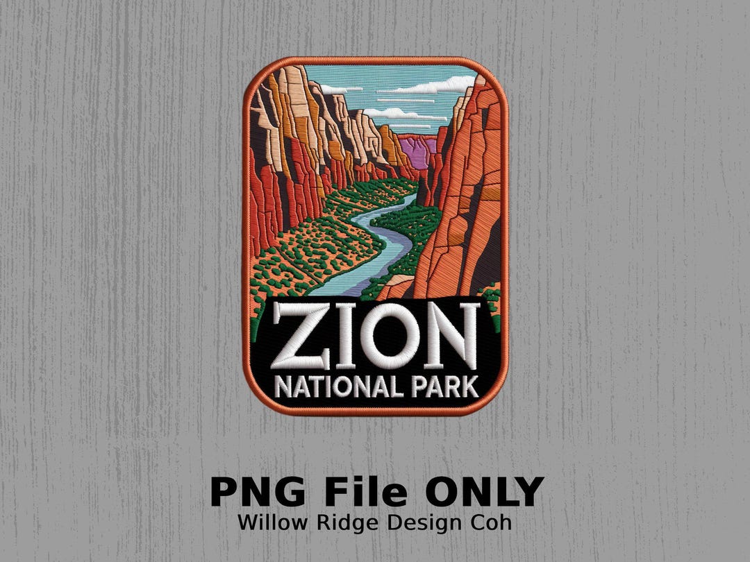 Zion National Park Patch Design PNG, Perfect for DIY Projects and ...