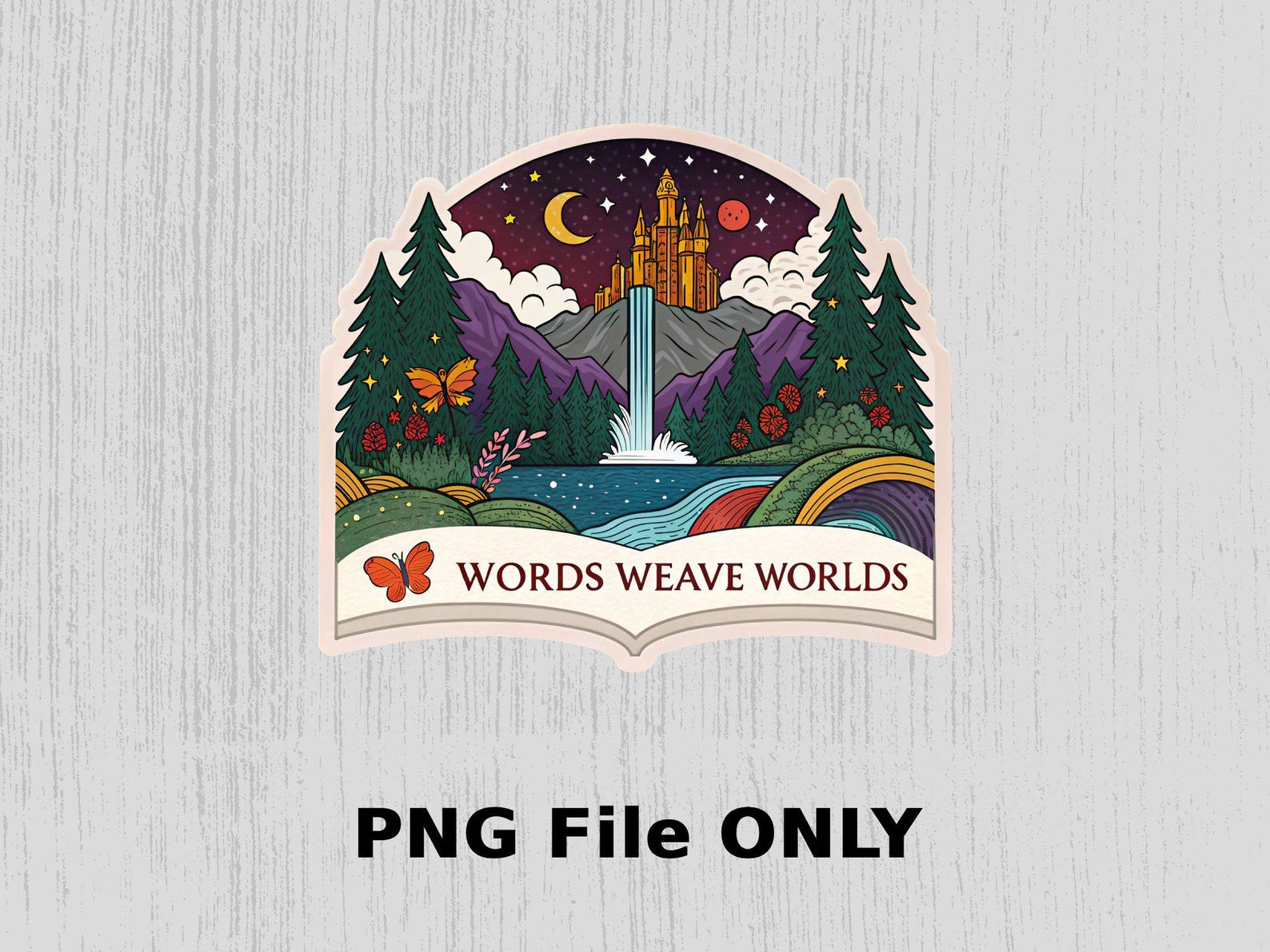 Words Weave Worlds PNG Digital Download Perfect for Sublimation ...