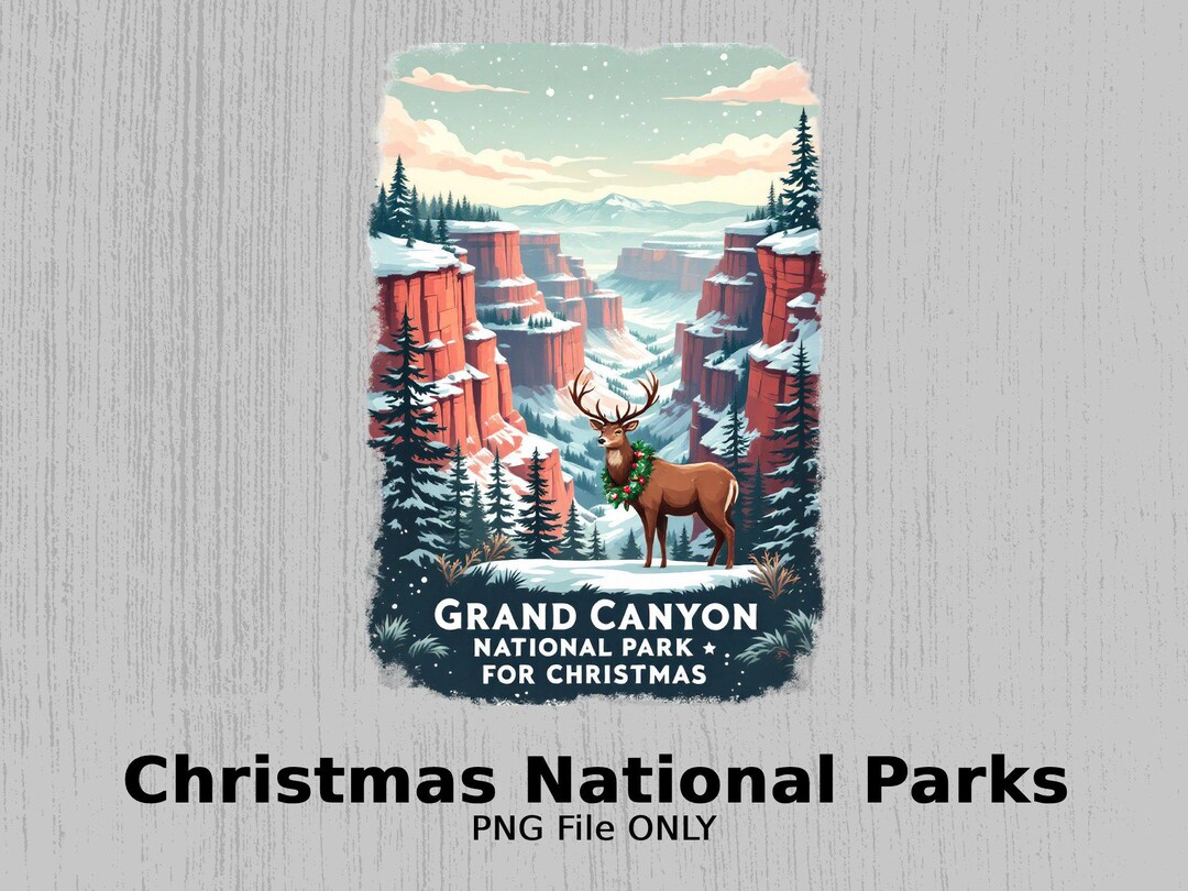 Grand Canyon National Parks Christmas Digital PNG File Instant Download ...