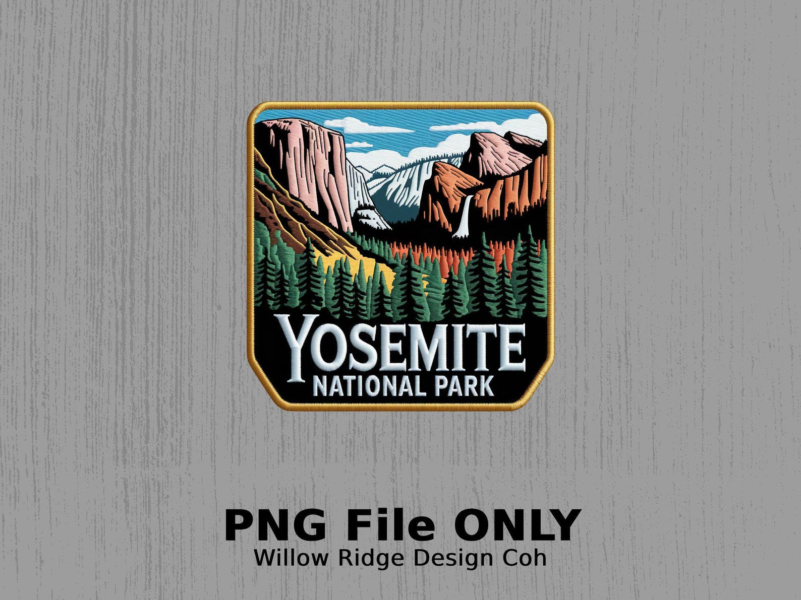 Yosemite National Park Digital Download, Retro National Park Patch, DIY ...
