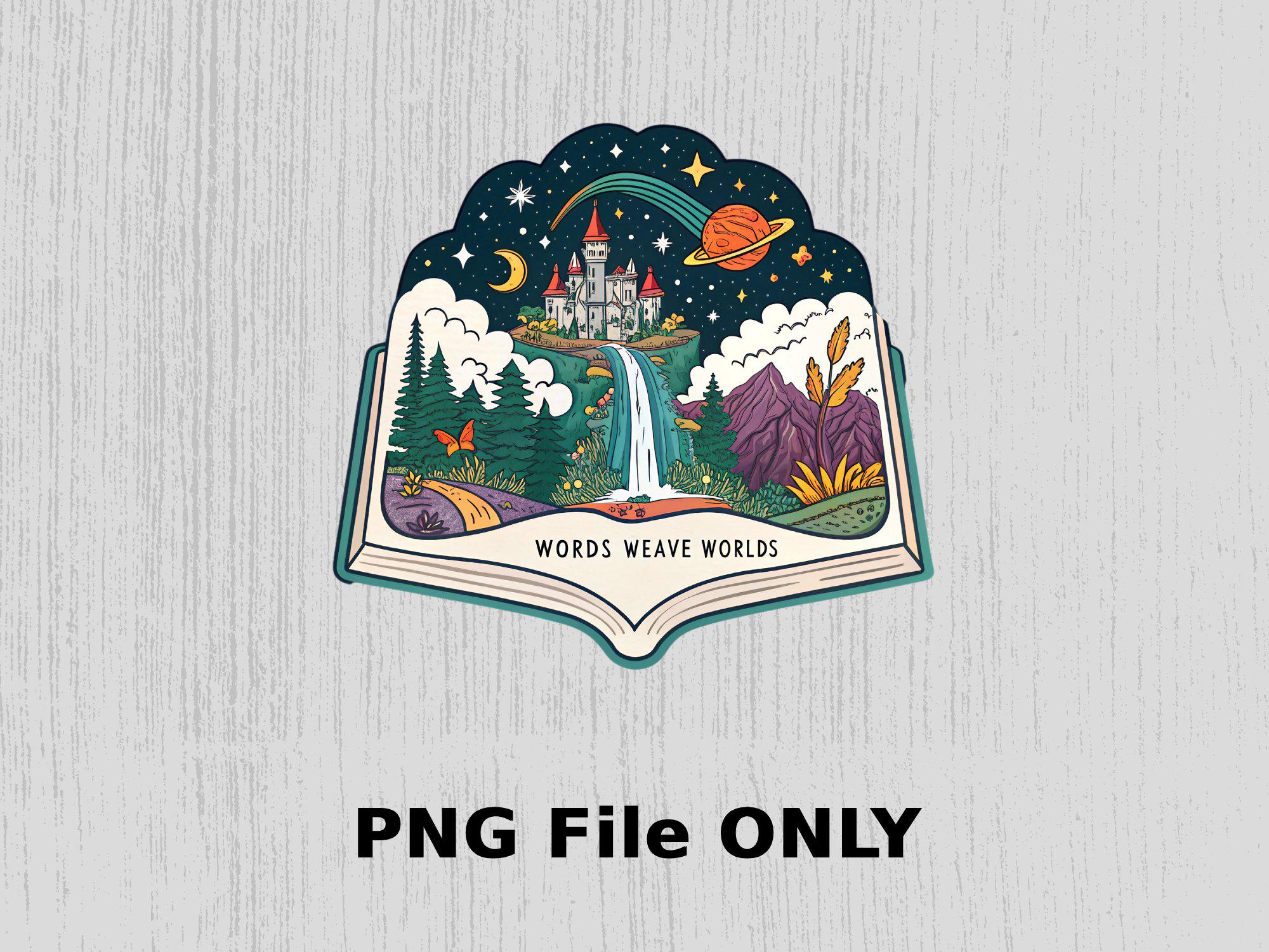 Magical Storybook Digital Art Printable, Fantasy Design PNG, Instant ...