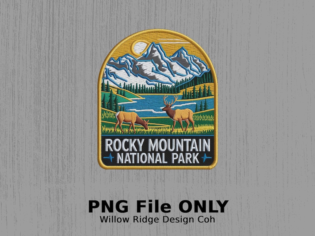 Rocky Mountain National Park Patch Digital Download, Perfect for DIY ...