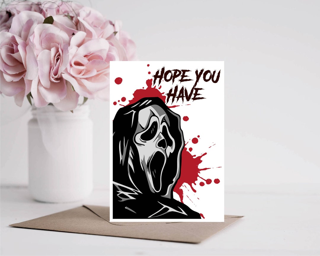 Scream/ghostface Birthday Card - Etsy