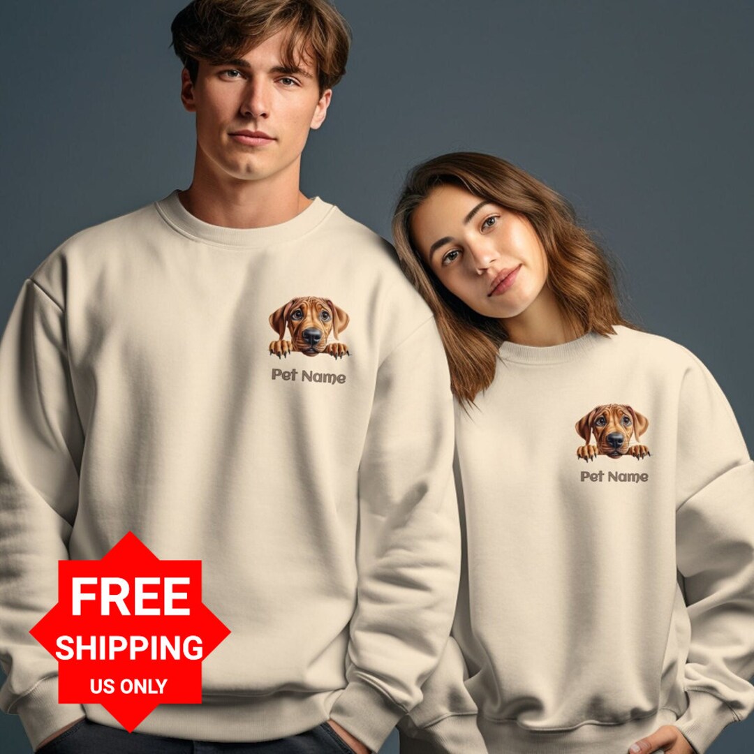 Custom Rhodesian Ridgeback Sweatshirt Personalized Pet Name T-shirt ...