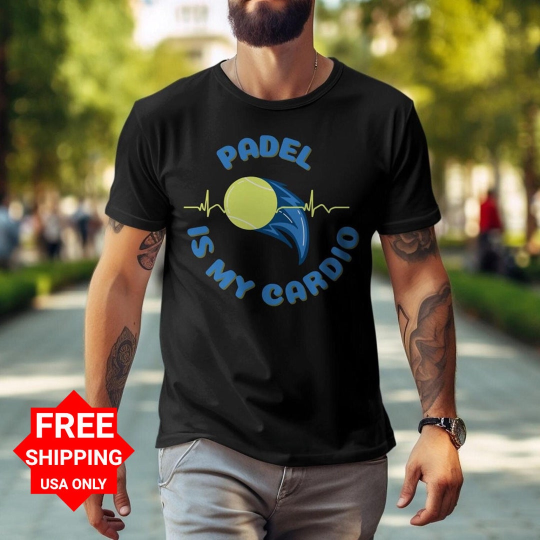 Padel is My Cardio T-shirt, Heartbeat Tennis Graphic Tee, Sports ...