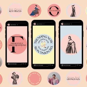 60 Editable Fashion Instagram Highlight Covers | Customizable Aesthetic ...