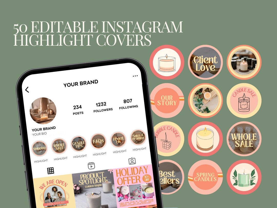 50 Instagram Highlighttemplates for Candle Business | Customizable ...