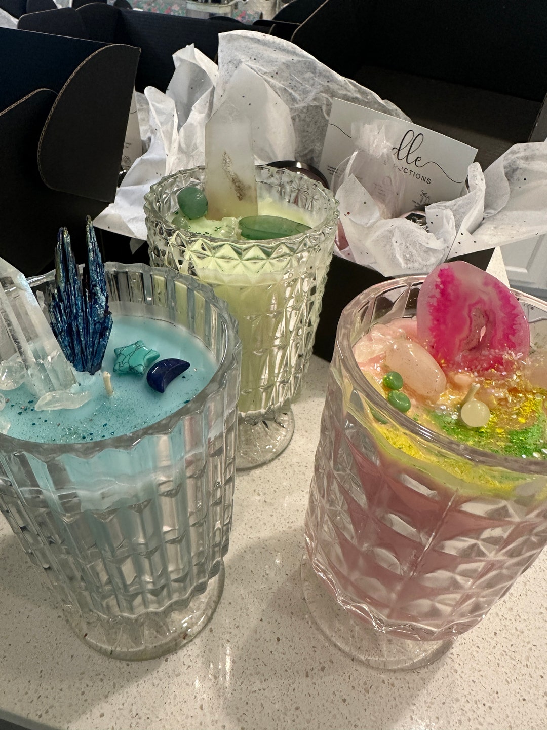 Tall Glass Event Decor Focal Point Decor Item Aromatic Gift for Friend ...