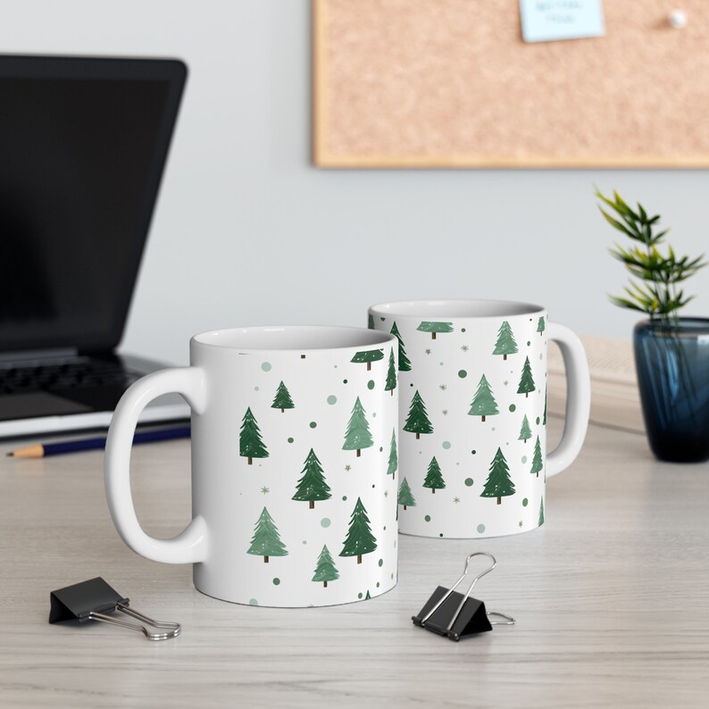 Christmas Tree Coffee Mug Christmas Mug Christmas Tree Pattern Mug ...